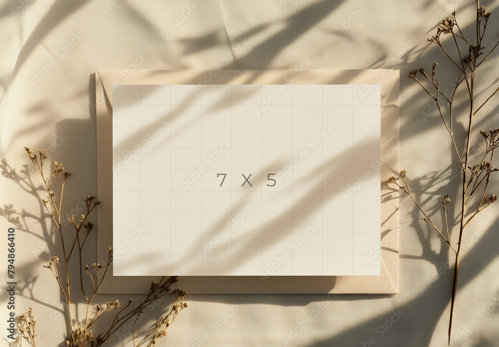 Horizontal Card Layout With Warm And Beige Colors, Generative ai Stock ...