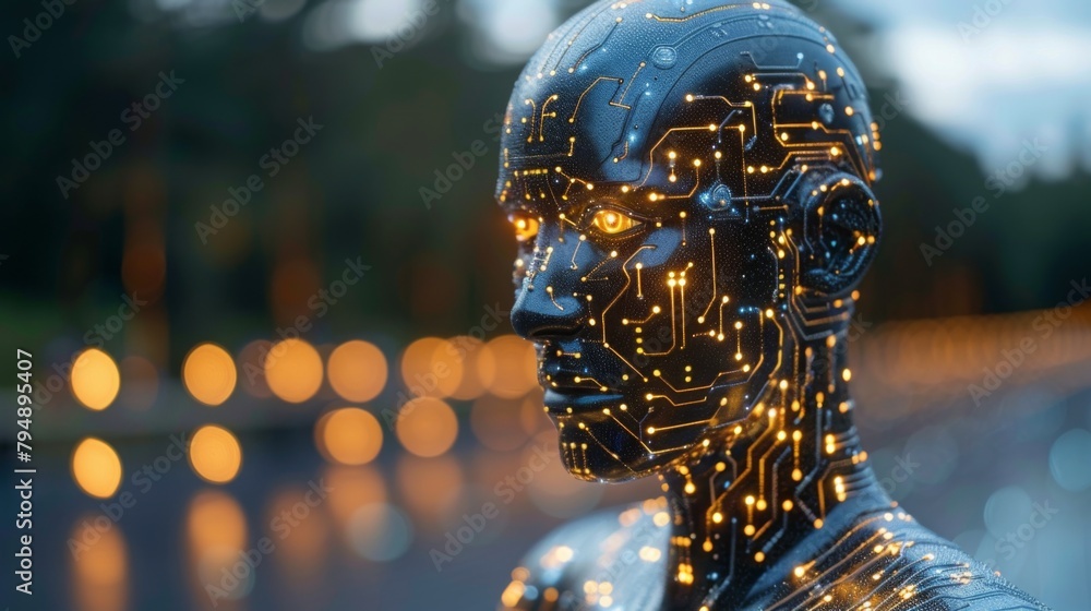 Sculpt a futuristic tech element with advanced AI algorithms and neural ... Sculpt a futuristic tech element with advanced AI algorithms and neural ...