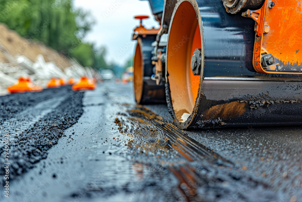 Asphalt road roller with heavy vibration roller compactor press new hot ...
