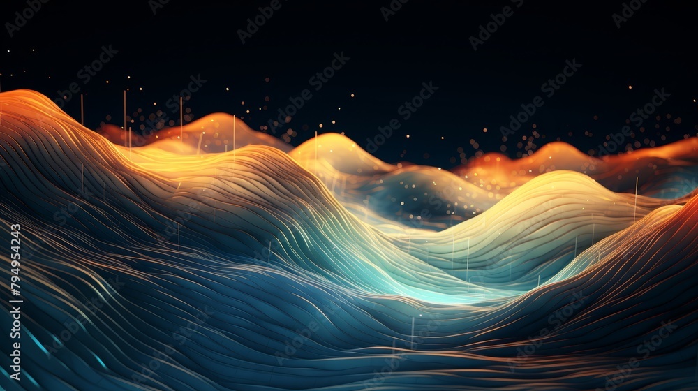 Data-driven aurora, a breathtaking 3D abstract northern lights scene ...