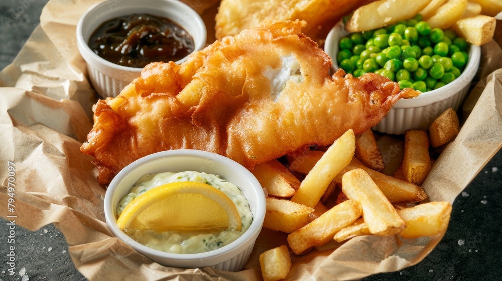 Chip Shop Food, deep fried food, battered food, fish and chips, black ...