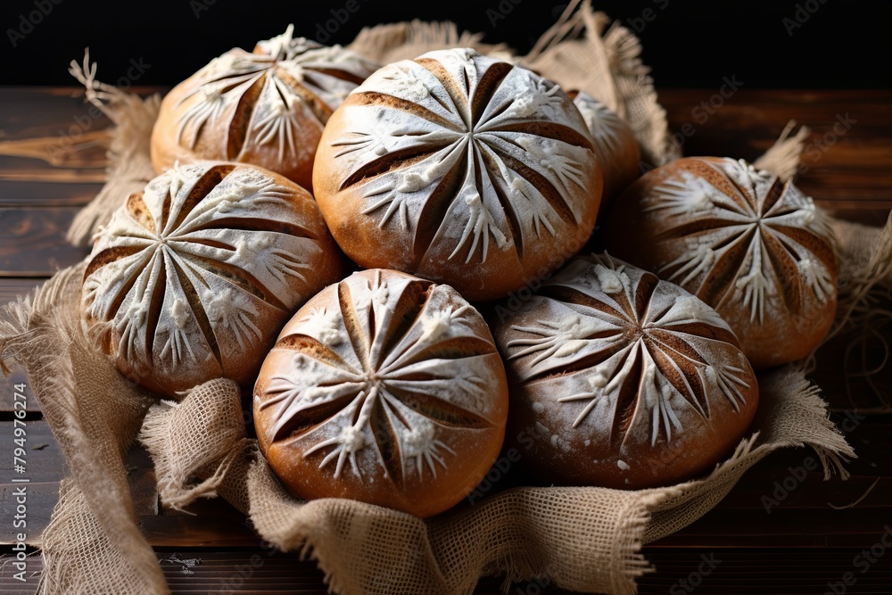 Guide to Artisanal Bread Decoration: Rustic Baking Tutorials Stock ...