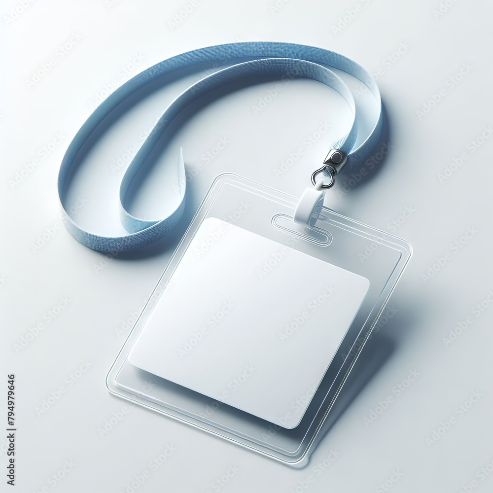 ภาพประกอบสต็อก Blank bagde mockup isolated on white. Plain empty name ...