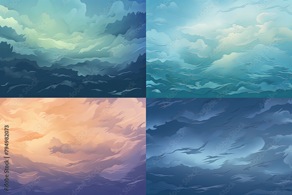 Stormy Weather Gradient Backdrops: Blustery Weather Patterns Bursting ...