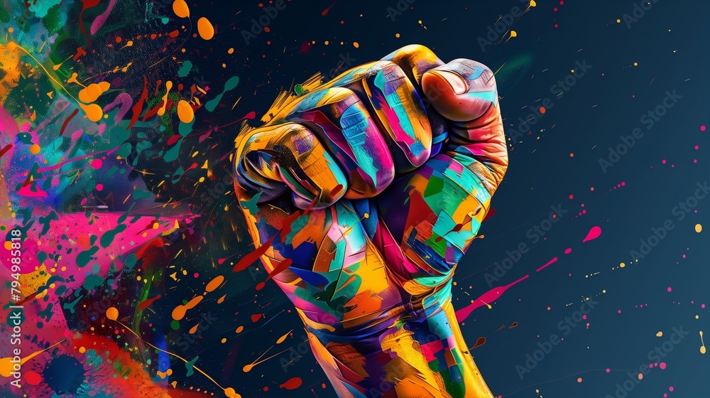 Nelson Mandela International Day background design with colorful shapes ...