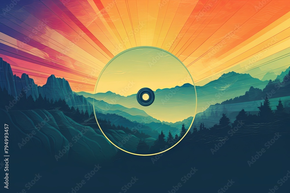 Vintage Film Gradient Tones: Nostalgic Cinema Color Schemes Stock ...