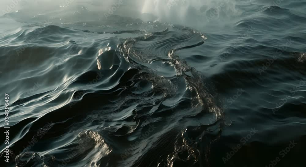 dark oil spills spreading across the ocean's surface, threatening ...