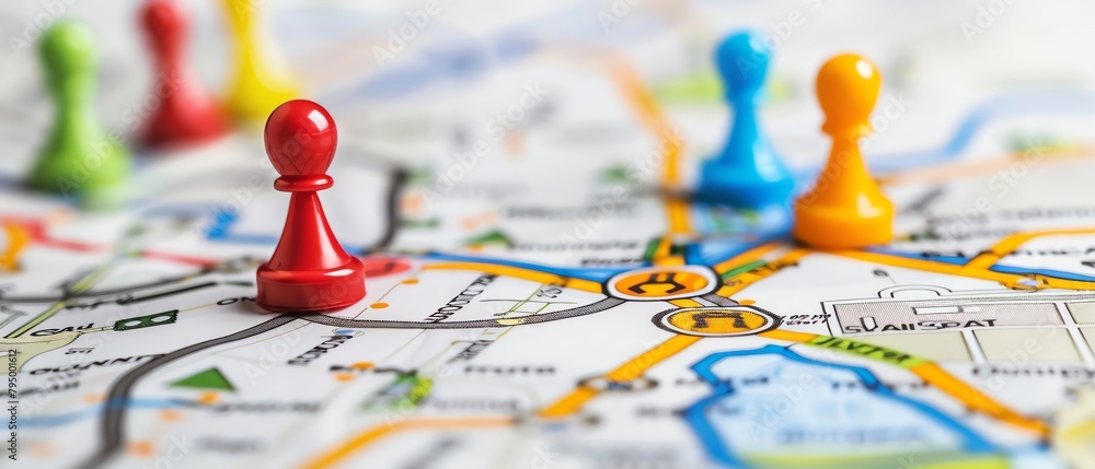 Realistic Image of escape routes and emergency plans on a white ...