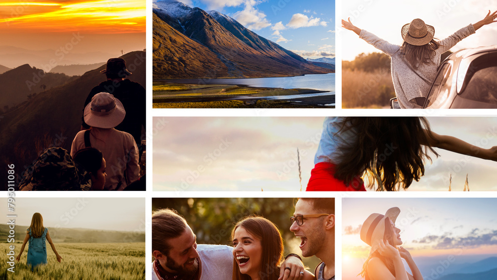 Split screens 7 frames Stock Template | Adobe Stock