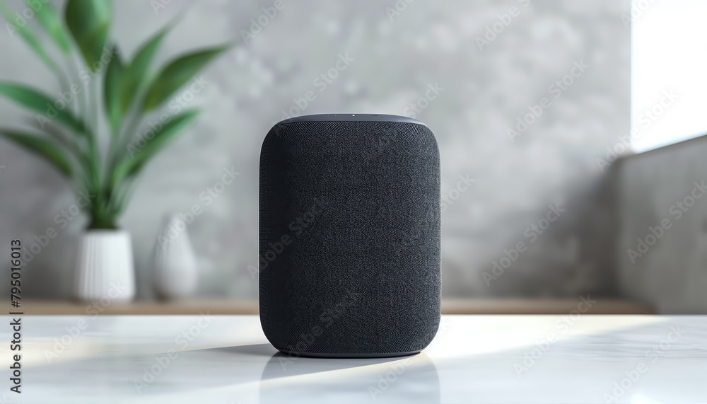 Realistic Image of a smart speaker on a white background, Stock photo ...