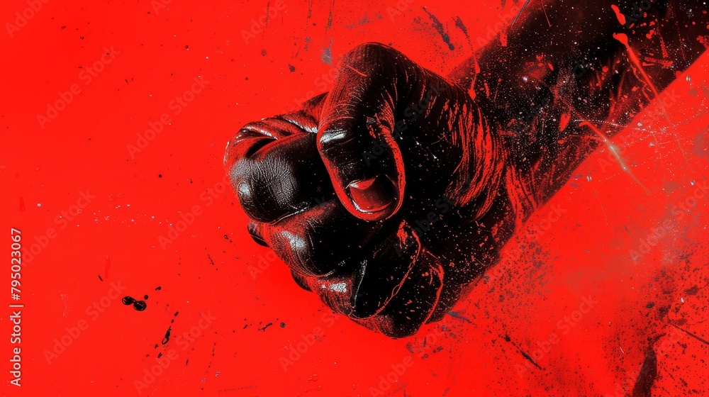 knuckle duster suspended in mid-air after being thrown, frozen in a ...