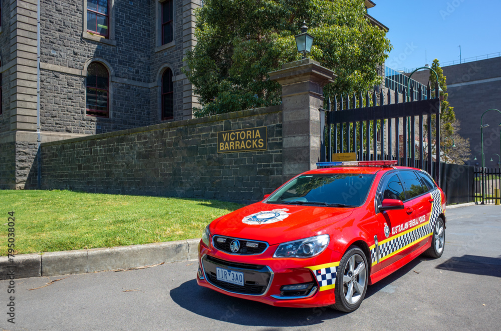 Melbourne, VIC Australia: an Australian Federal Police car parked at ...