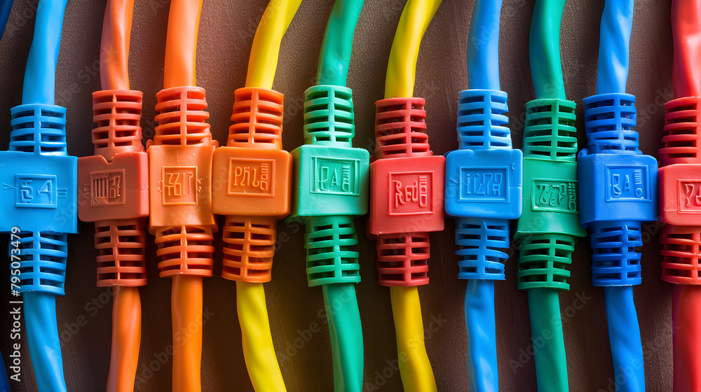 Fotografia do Stock: Comprehensive Representation of RJ45 Cable Pinout ...