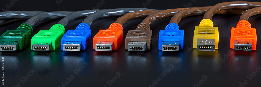 Fotografia do Stock: Comprehensive Representation of RJ45 Cable Pinout ...