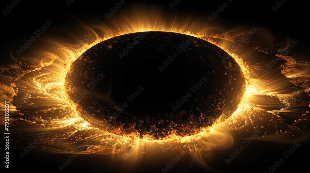 Eclipse: A photo of a total solar eclipse, showing the moon completely ...