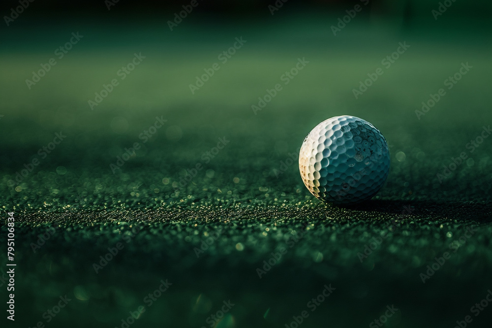 High contrast shot of golf ball textures against the smoothness of the ...