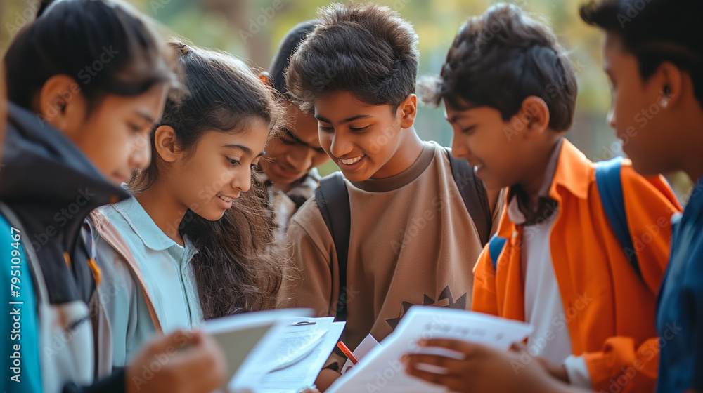 Students exchanging notes and study materials to prepare for upcoming ...