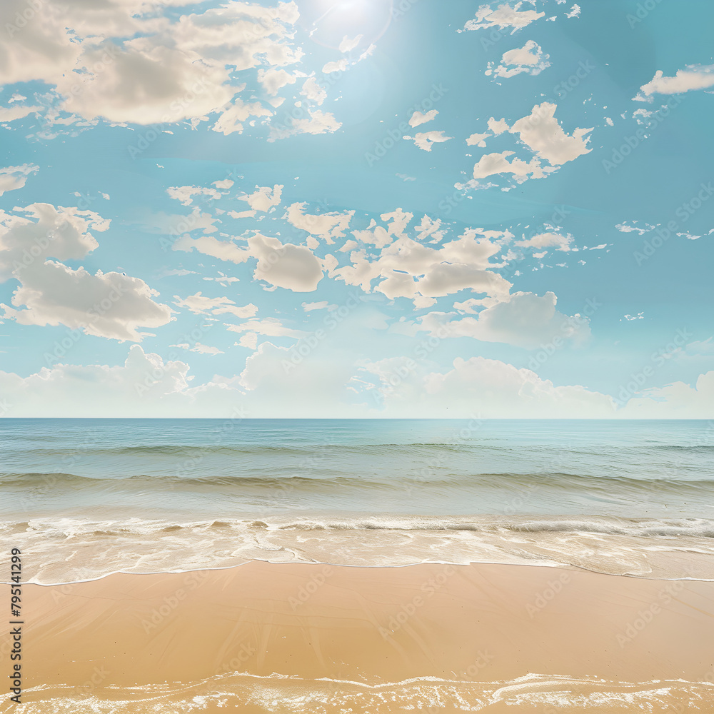 Peaceful empty nature background ,Sandy beach background daylight view ...