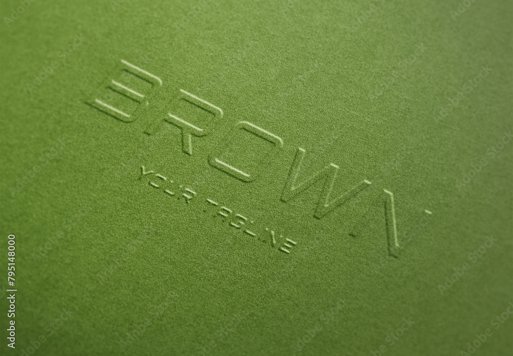 Clean Minimal Pressed Debossed Embossed Logo Mockup Template Texture ...
