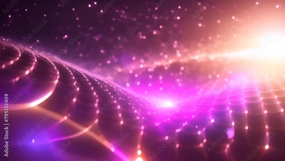 Abstract Light Flowing Particles Landscape Fx Background Loop/ 4k ...