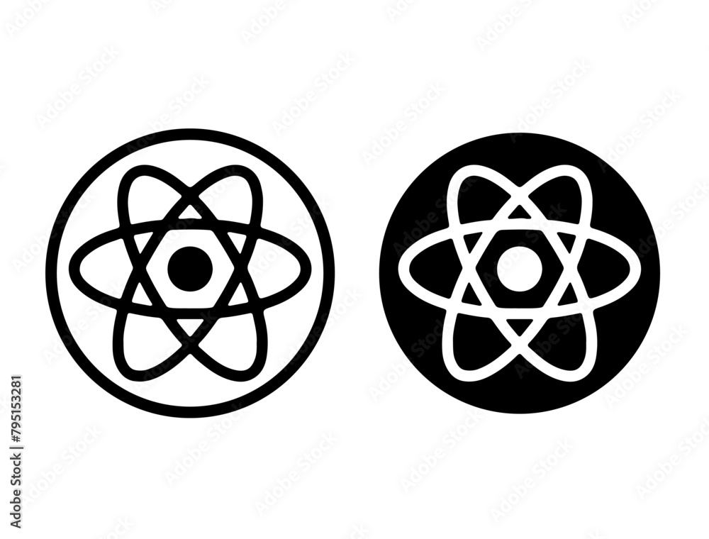 React symbol silhouette vector art Stock Vector | Adobe Stock