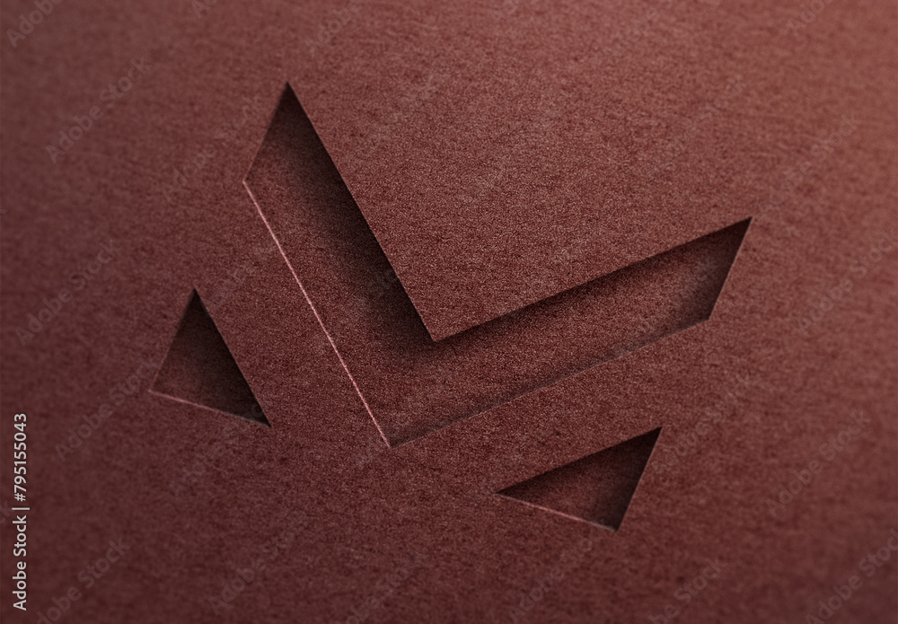 Cut Out Logo Mockup Template Texture Paper Branding Brand Identity ...