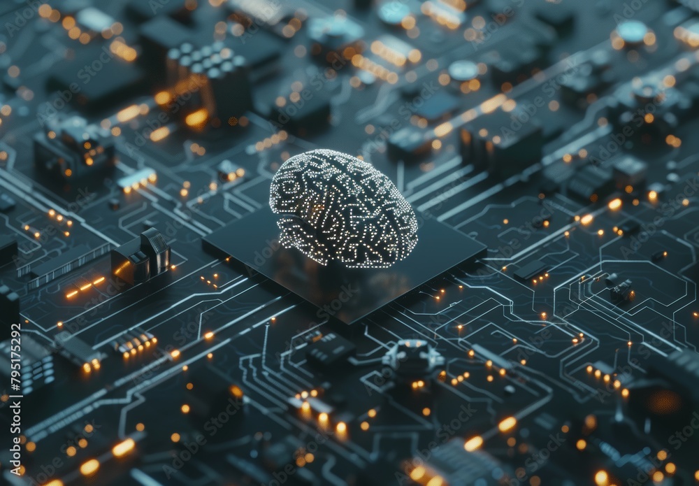 AI, analysis, artificial intelligence, automation, big data, brain, business, CG, cloud ...