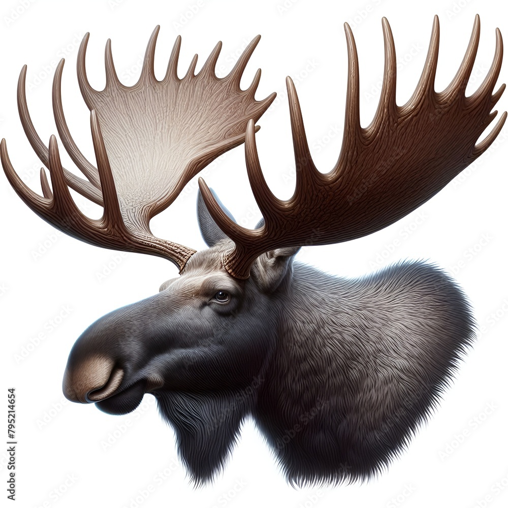 Alaska moose Animal,alaska moose animal head isolated on white ...