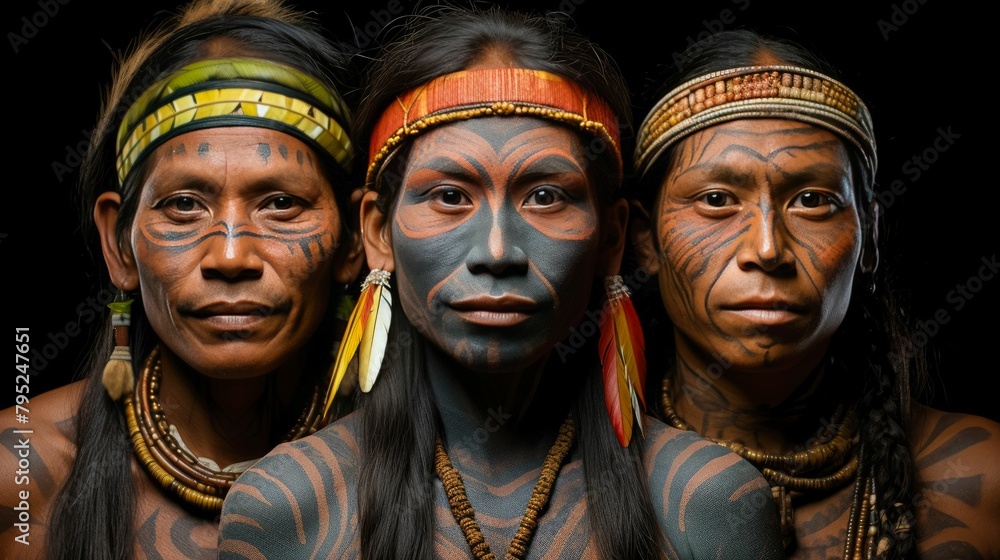 The portraits of indigenous tribes in the Amazon rainforest capture ...