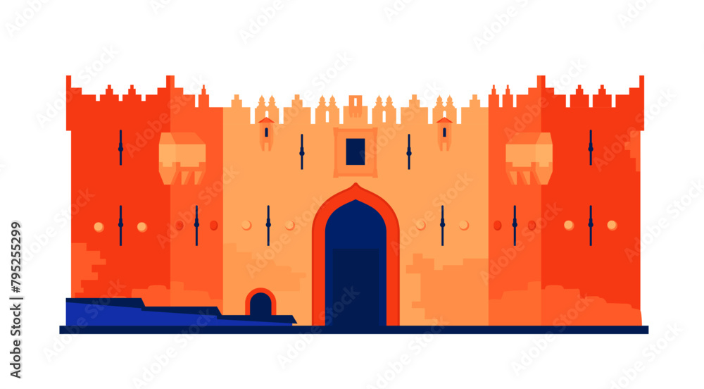 Vetor de Damascus Gate - modern flat design style single isolated image ...