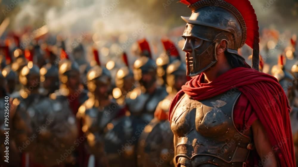 Vidéo Stock Ancient Commander Leading the Charge. Concept Military ...