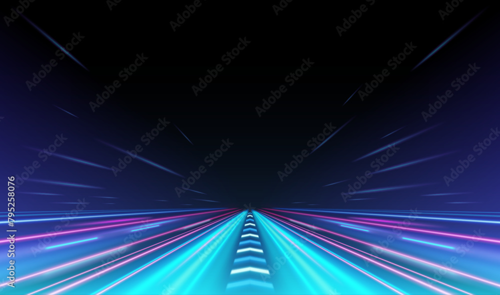 Road speed motion light effect background Stock Vector | Adobe Stock