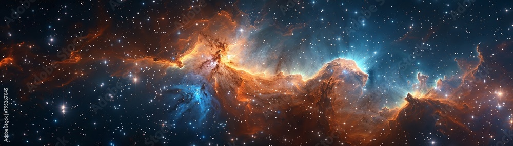 Clusters of stars illuminate the dark expanse of the cosmos. The night ...