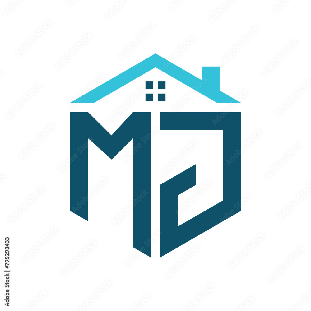 MJ House Logo Design Template. Letter MJ Logo for Real Estate ...
