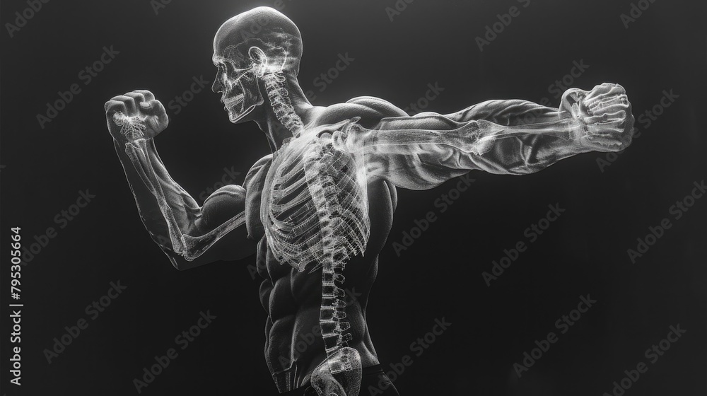 Xray Vision Reveals Defined Muscles in a Bodybuilders Anatomical ...