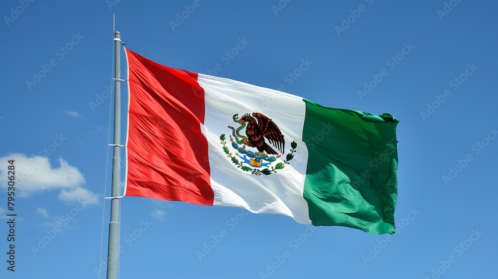Mexican Flag Flying High: Patriotic Symbol of Culture and Identity ...