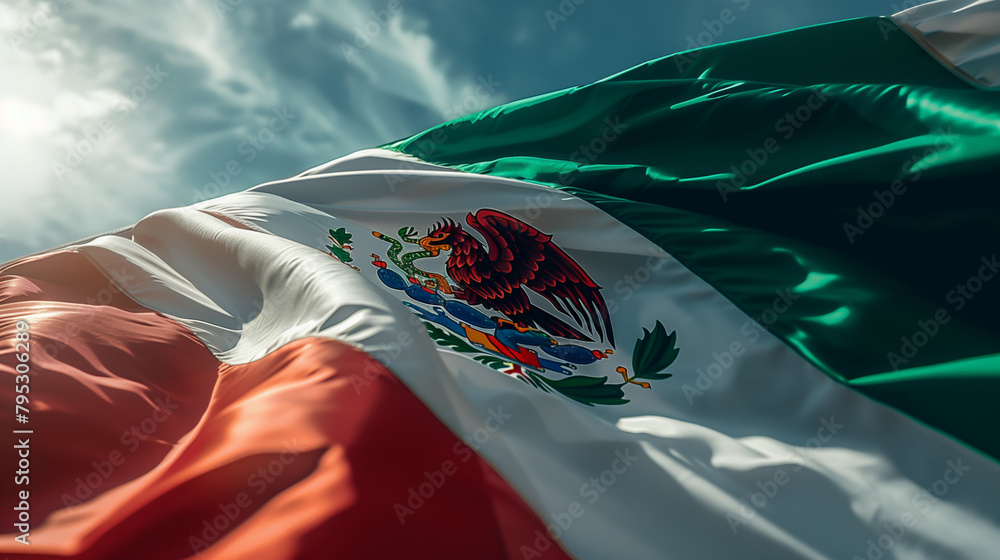 Proudly Waving Mexican Flag: National Symbol of Heritage and Unity ...
