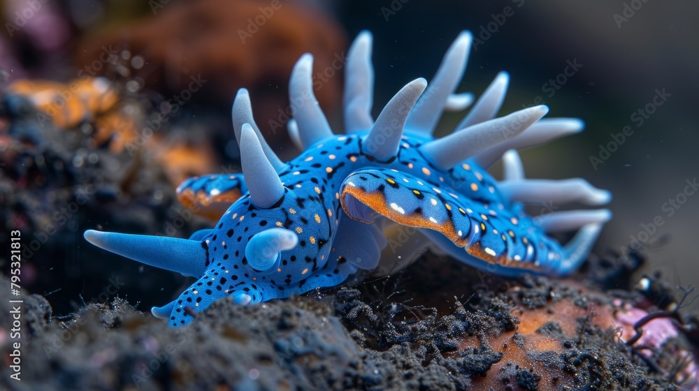 The Blue Dragon Nudibranch off the coast of Maui, Hawaii, is a thrilling encounter in the world ...