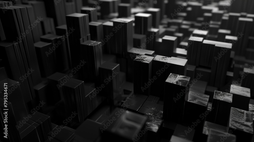 Immerse yourself in the depths of darkness with this abstract landscape ...