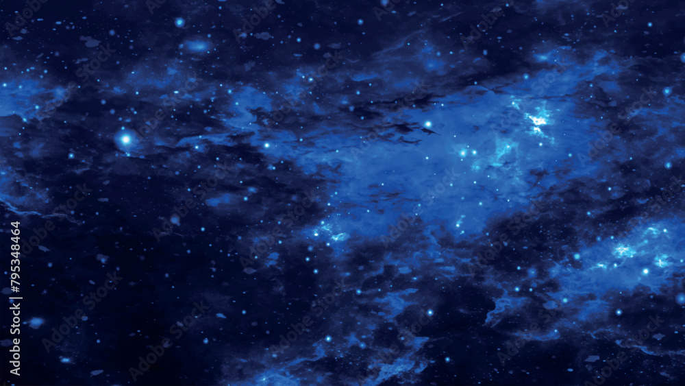 Space background. Flight in space with simulation of galaxies and ...