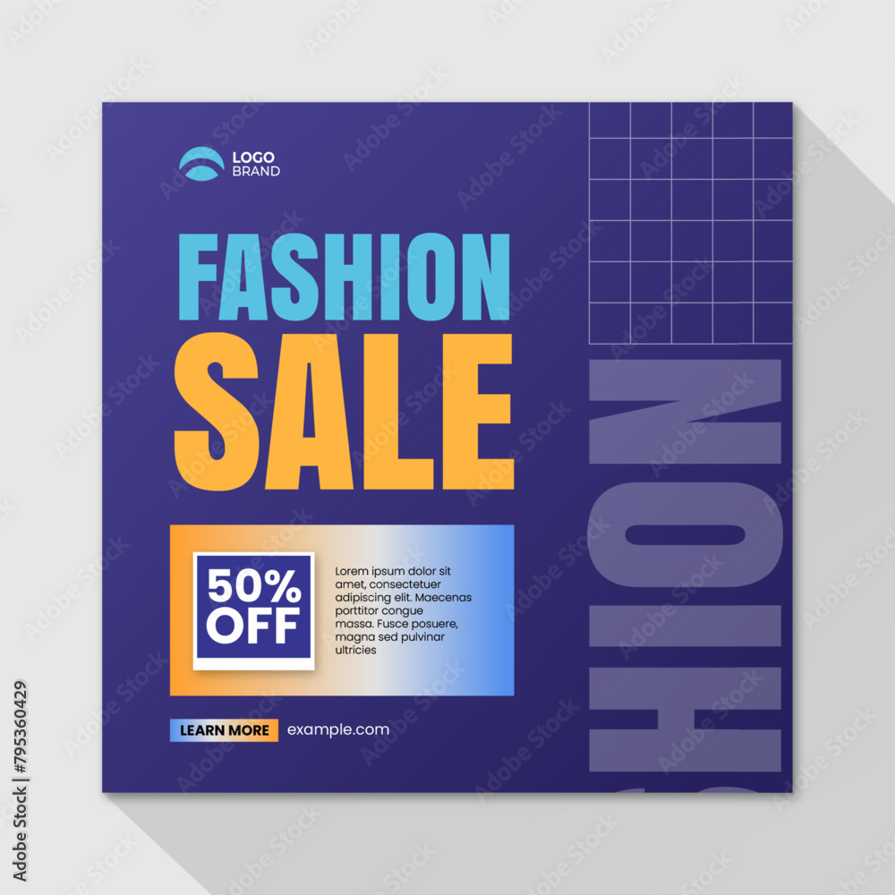 Fashion sale social media posts template Stock Vector | Adobe Stock