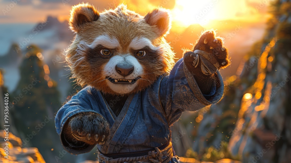 Kung Fu master panda illustration. Stock Photo | Adobe Stock