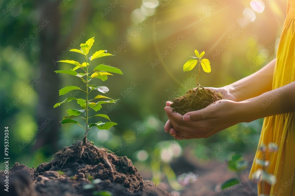 Planting trees with volunteer families for eco-friendly and corporate ...