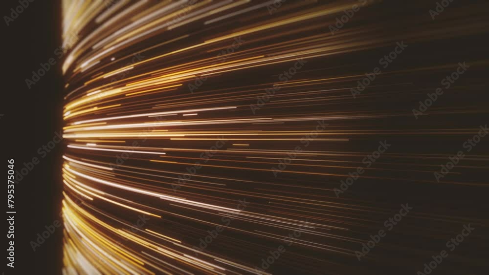 Gold Streaming Lines Background/ Animation of an abstract background of ...