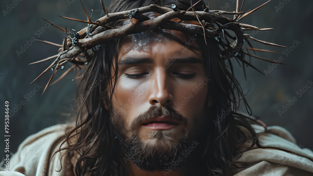 Divine Majesty Jesus Christ Crowned with Thorns, Sacred Suffering ...
