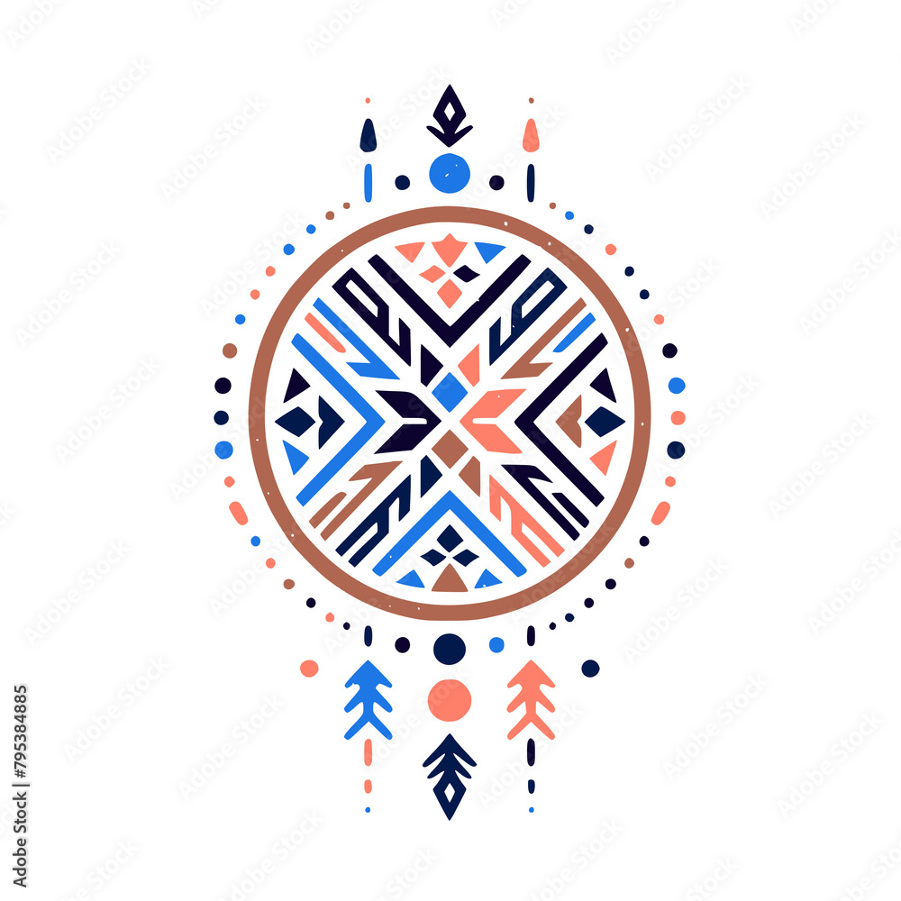 Authentic Amazigh Art: Colorful Tribal Inspired Abstract Design for ...
