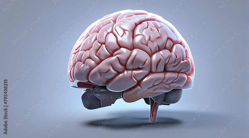 A Brain 3d translucent Model scan with illuminated light source from ...