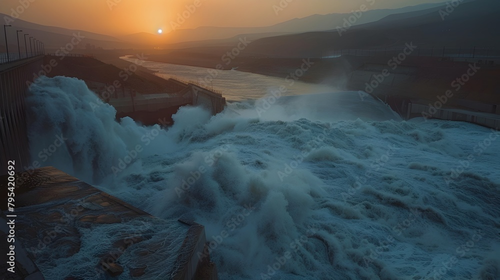 Dawn's Catastrophic Dam Rupture: A Torrential Deluge Overwhelming the ...