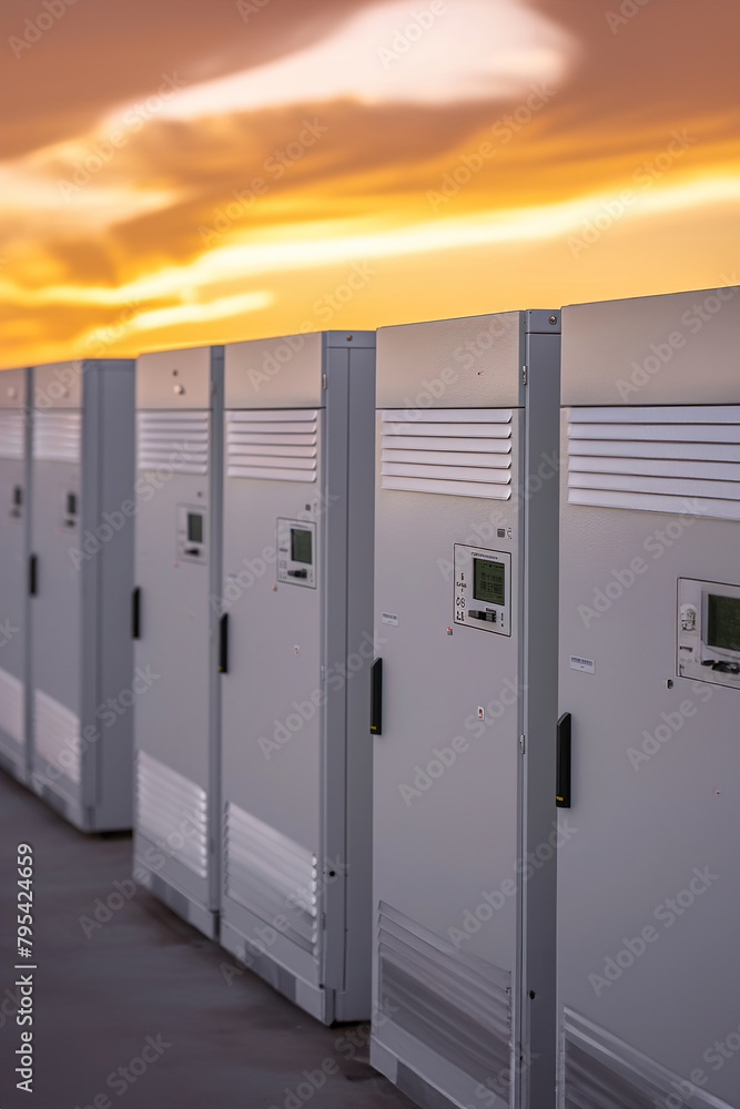A grid-scale battery system, modern energy storage solutions powering cities with clean ...