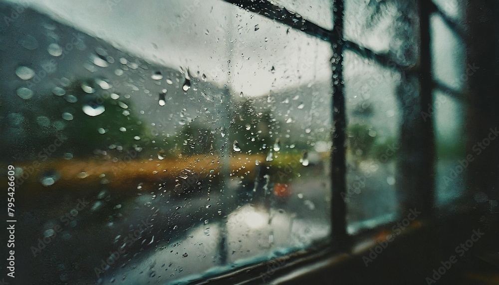 closeup through window rainy day water hd background wallpaper desktop ...